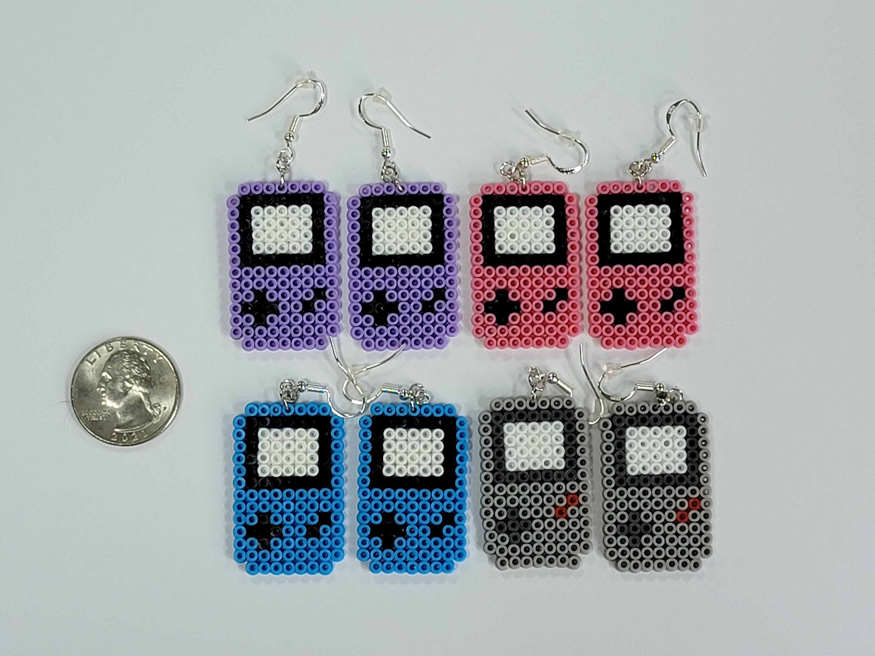 Gameboy Color Perler Bead Mini Earrings - Etsy