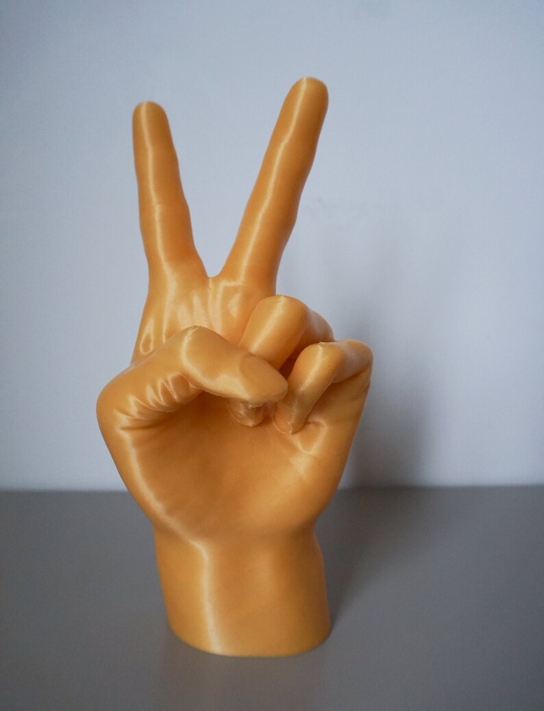 Victory Hand / Peace Sign / Hand Sculpture / Tabletop Object / | Etsy