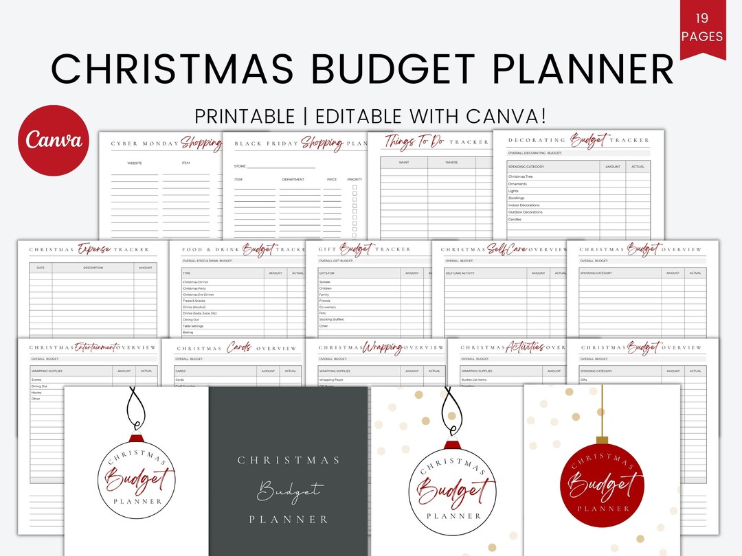 Christmas Planner Printable, Holiday Planner, Gift Budget Planner, Xmas ...