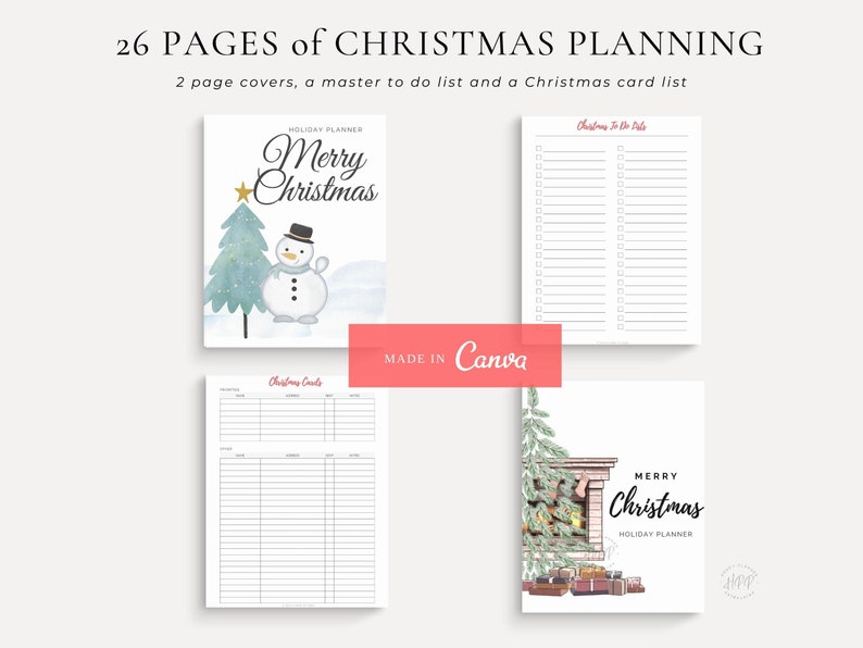 Christmas Planner Printable, Holiday Planner, Planner Inserts, Gift ...