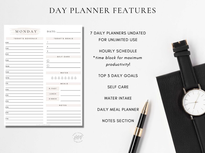 Canva Weekly Planner Printable Template, Time Block Template, Block ...