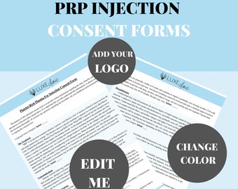 Injection Consent Form - Etsy