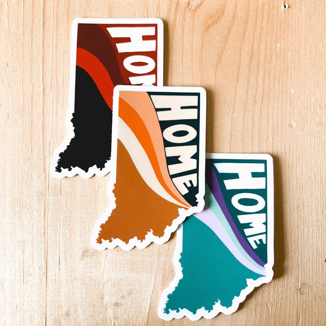 Indiana Home Sticker Hoosier Sticker Laptop Sticker - Etsy France