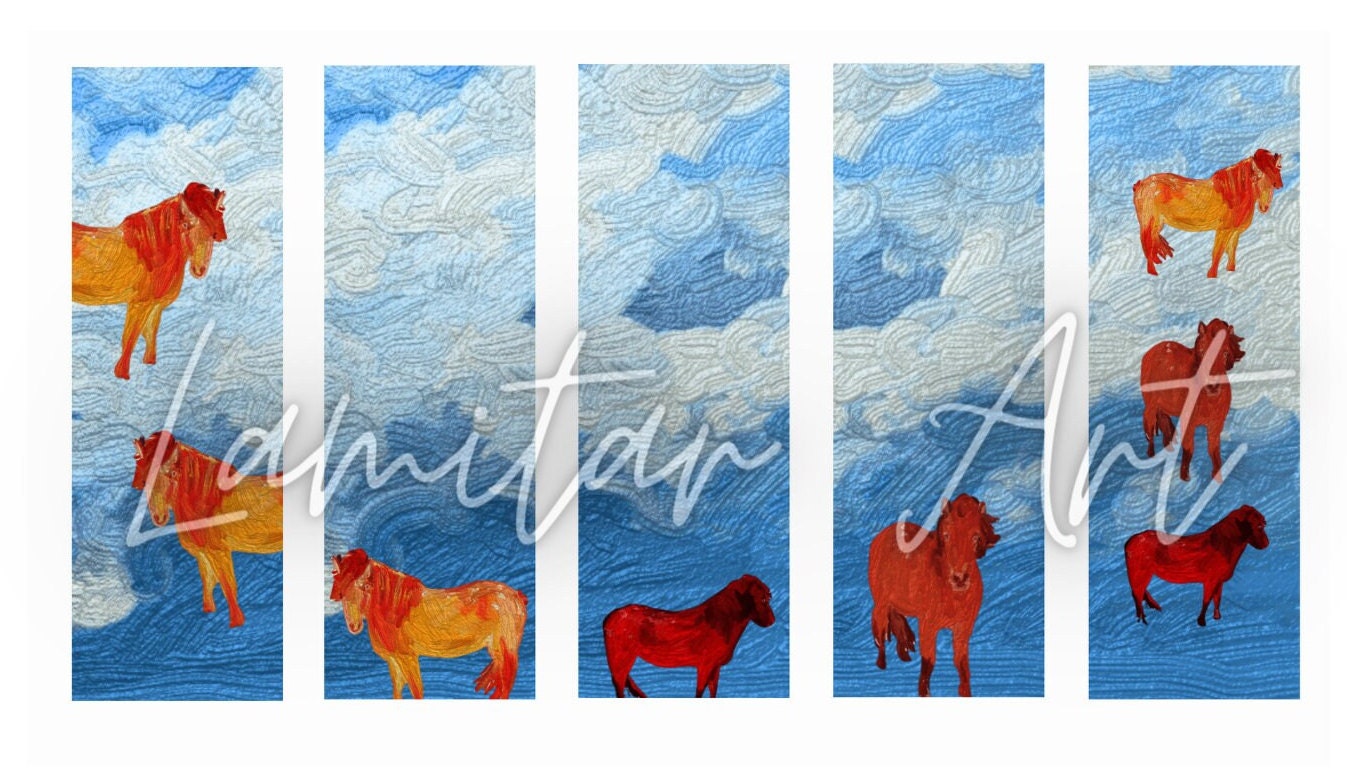 5 Cute Animal Printable Bookmarks | Digital Download Bookmark Set| PNG ...