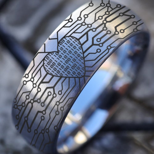 Geek Wedding Ring Circuit Board Ring Programmer Gift - Etsy