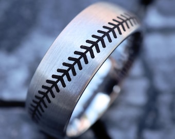Baseball Wedding Band - Etsy
