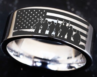 Military Wedding Ring - Etsy