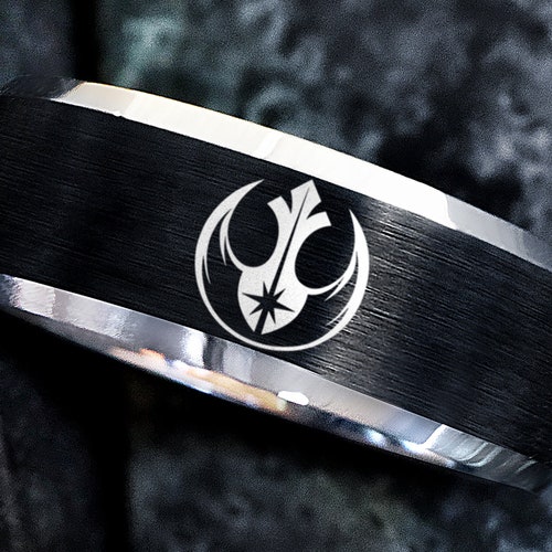 Star Wars Rebel Alliance Inspired Silver Wedding Ring With - Etsy