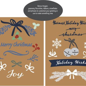 Holiday 5x7" Template for Cricut and Silhouette. Cozy Village Greeting ...