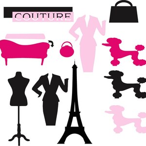 SVG Files Paris Fashion Designer and Couture Icons - Etsy