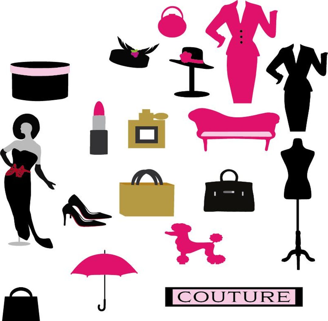SVG Files Paris Fashion Designer and Couture Icons - Etsy
