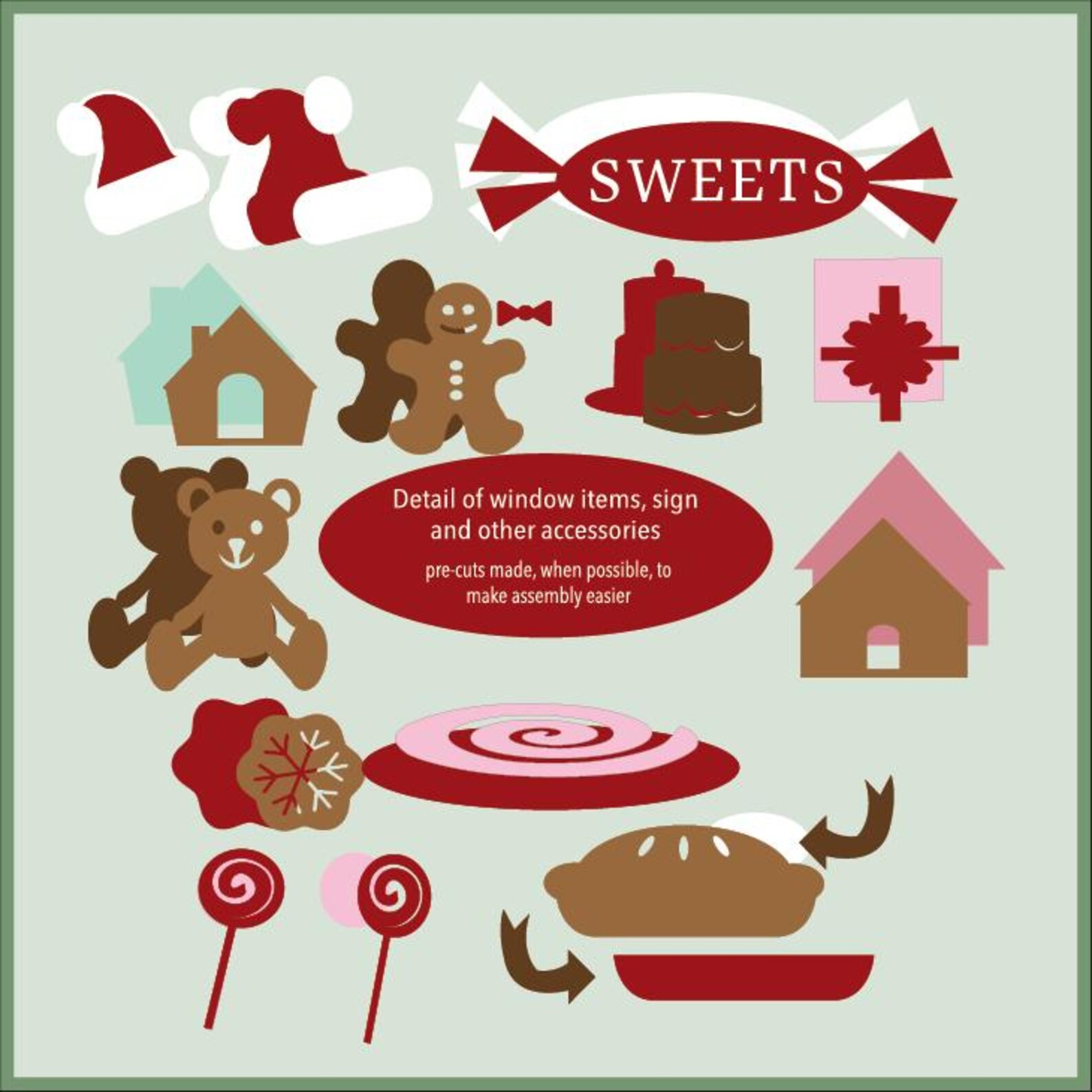 Christmas Candy Store Shadow Box Template SVG File. Fun Paper Cutting ...