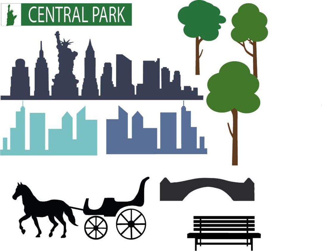 Central Park New York City SVG Files - Etsy