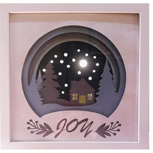 Cozy Winter Cabin Shadow Box Template. 7 Layers Designed in a 10 X 10 ...