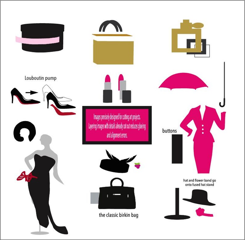 SVG Files Paris Fashion Designer and Couture Icons - Etsy