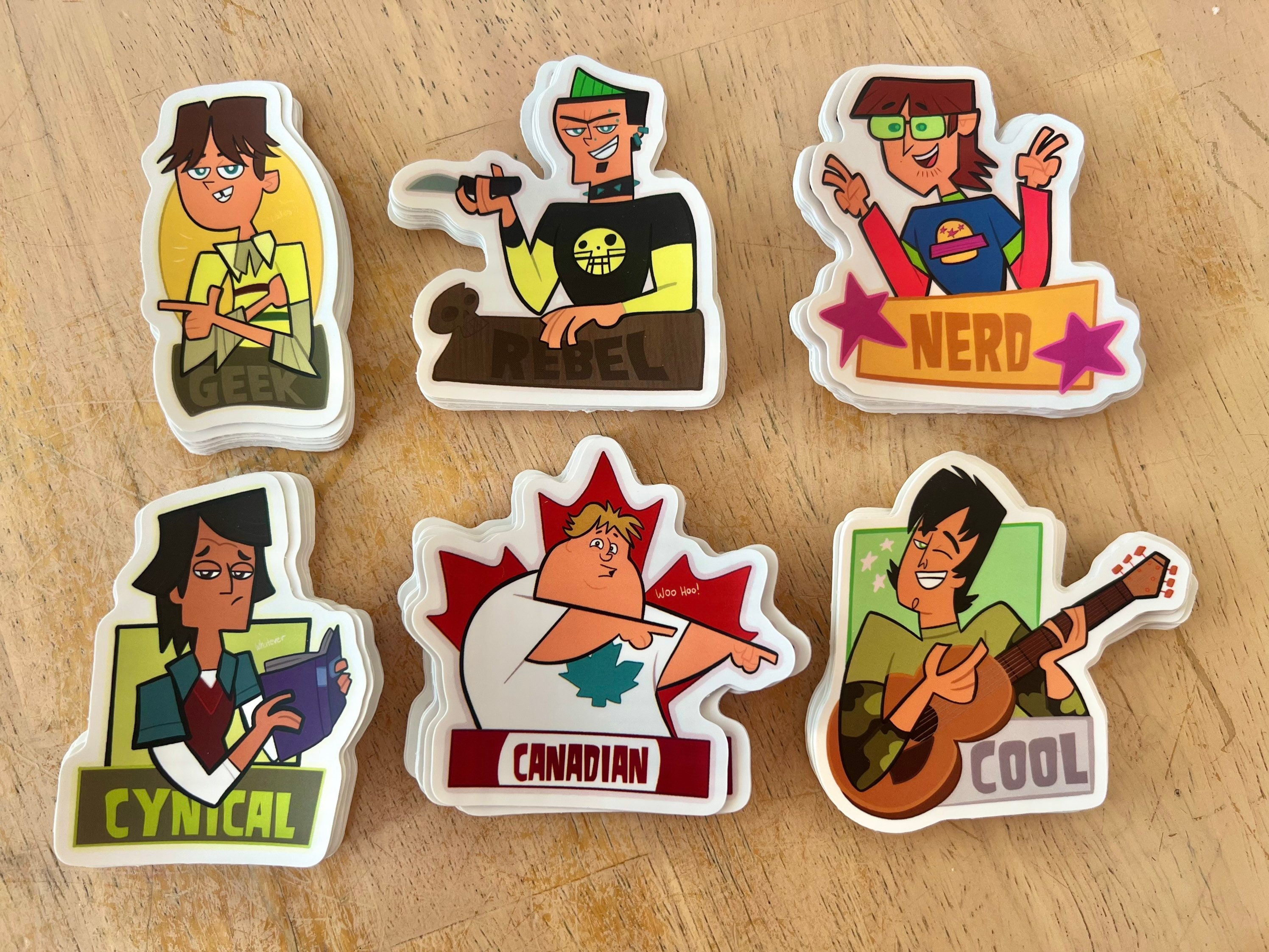 Canadian Total Drama Island Season One Stickers batch 1 - Etsy