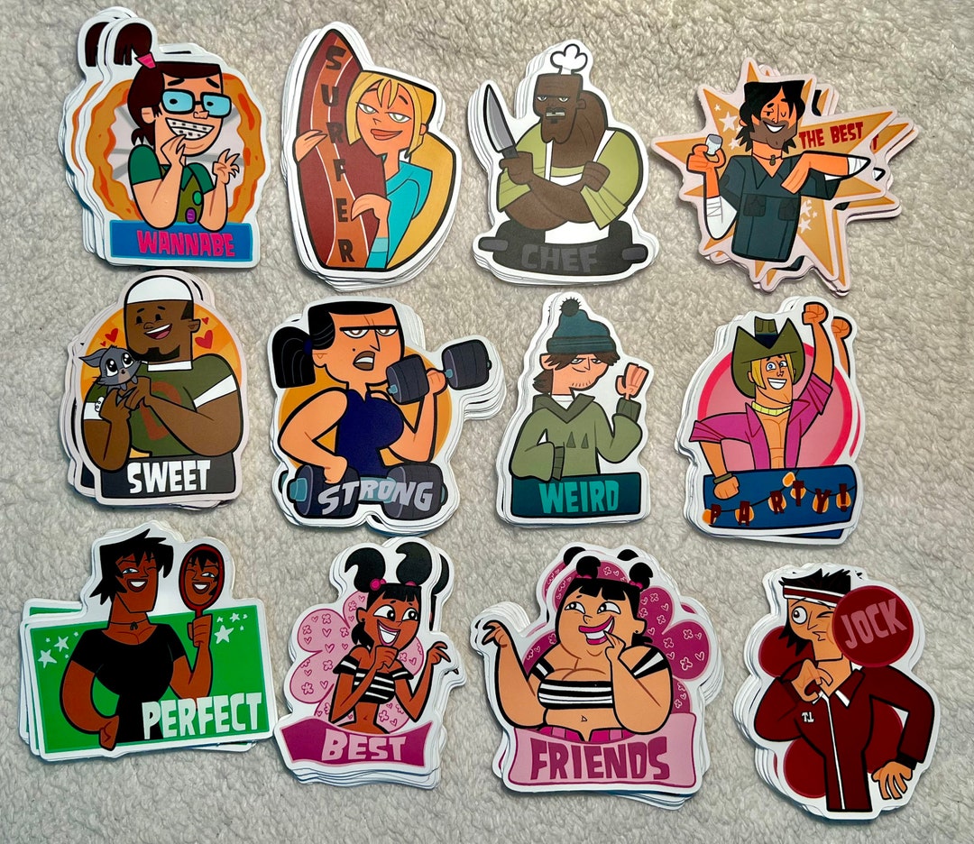Canadian Total Drama Island Season One Stickers batch 2 - Etsy Canada