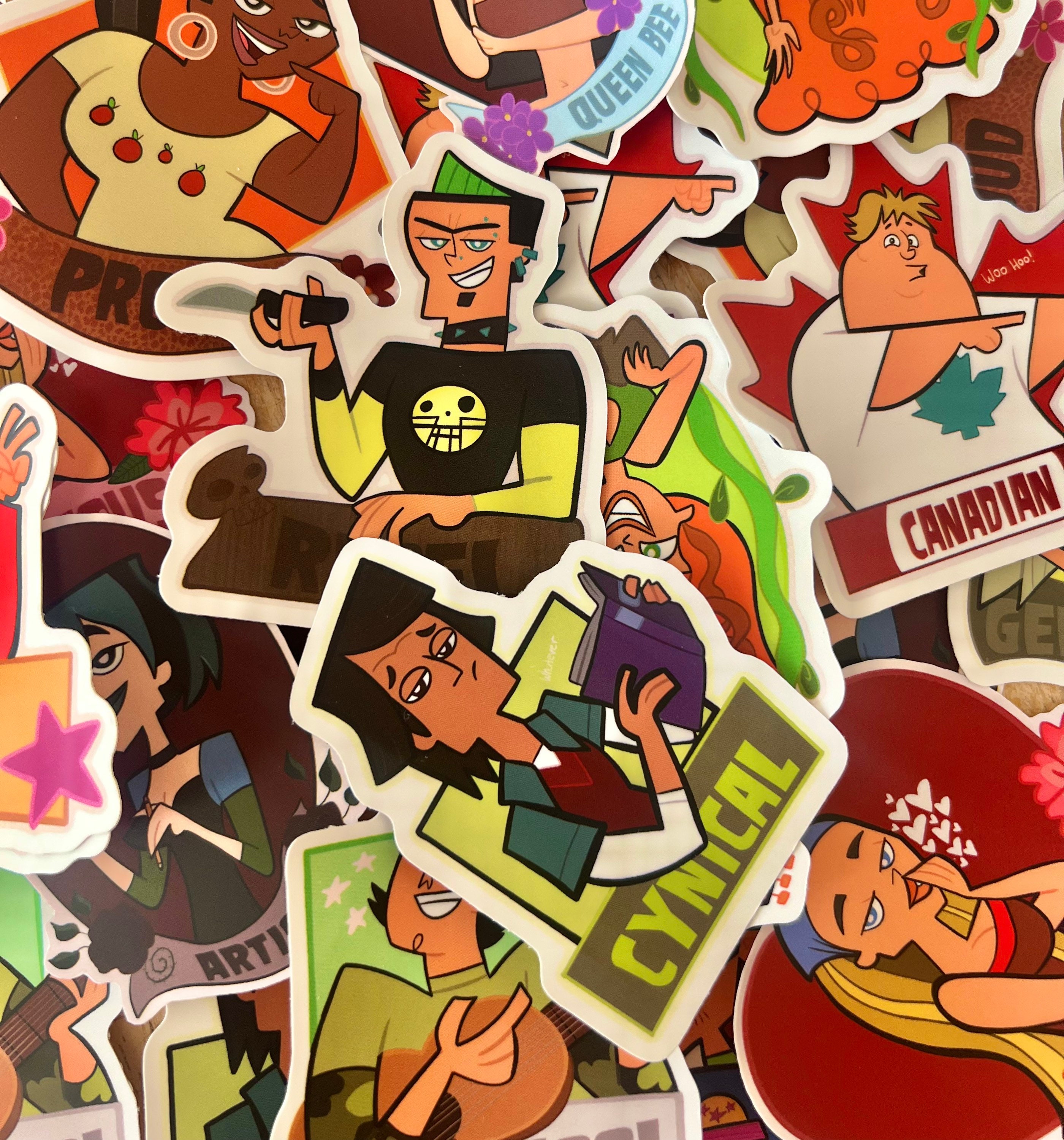 Canadian Total Drama Island Season One Stickers batch 1 - Etsy