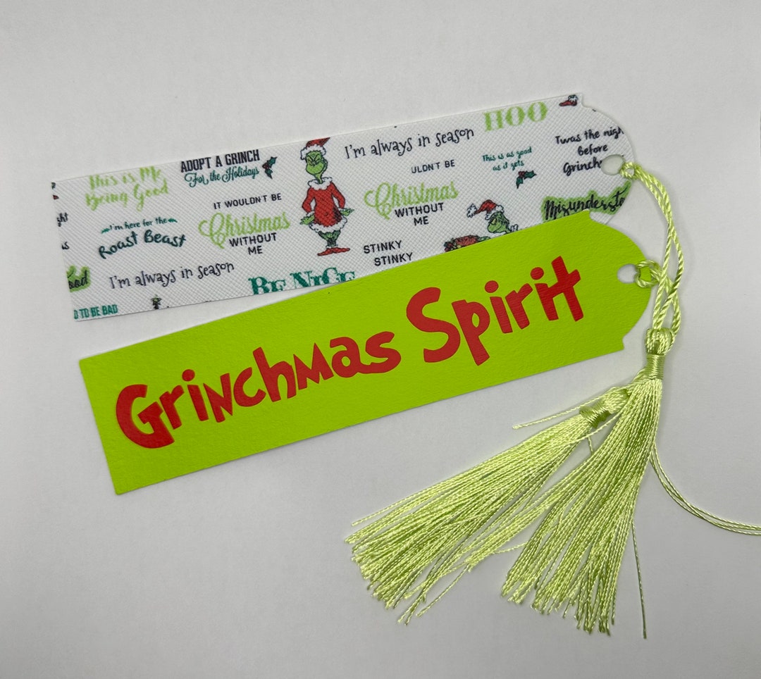 Grinchmas Spirit, the Grinch, Christmas Reading Season Bookmark - Etsy