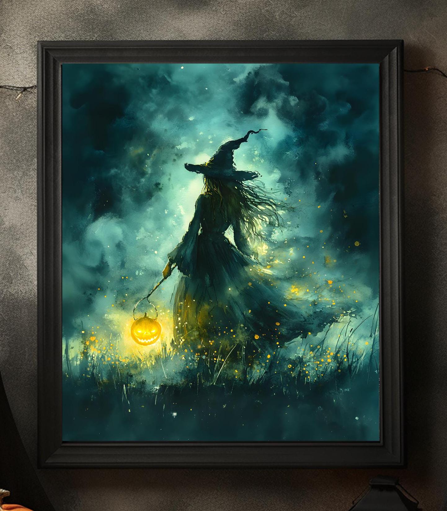 Mystical Witch Poster, Halloween Wall Decor - Etsy