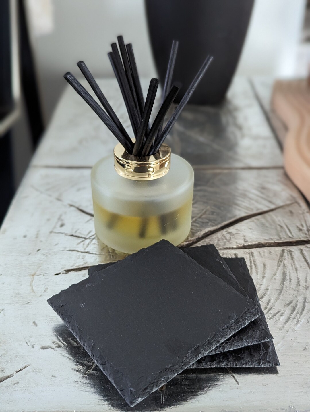 Custom Slate Coaster Set | Personalized Laser Engraved Stone Coasters ...