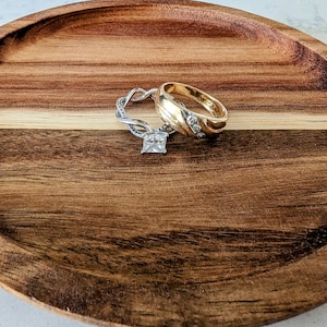 Custom Jewelry Tray, Laser Engraved Wood Ring Dish, Coin Dish ...