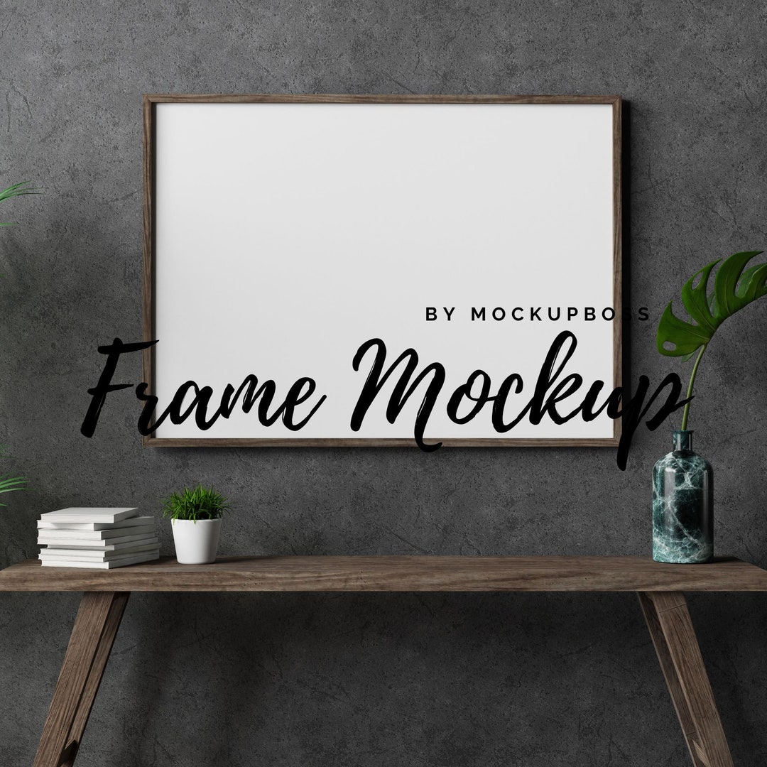Frame Mockup, Mockup Frame, Frame Mock Up, Horizontal Frame PSD, Wood ...