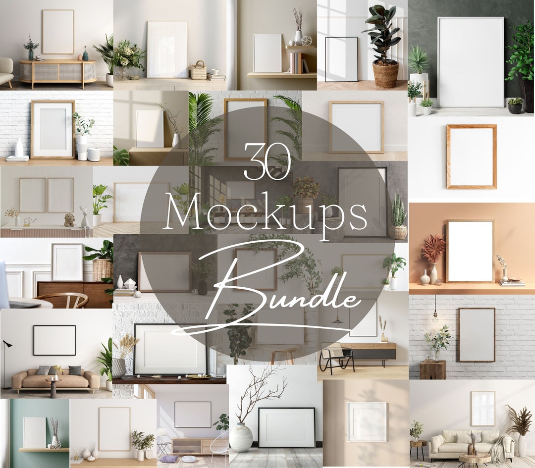 30 Frames Mockup Bundle, Frame Mockup, Mockup Frame, Frame Mock Up ...
