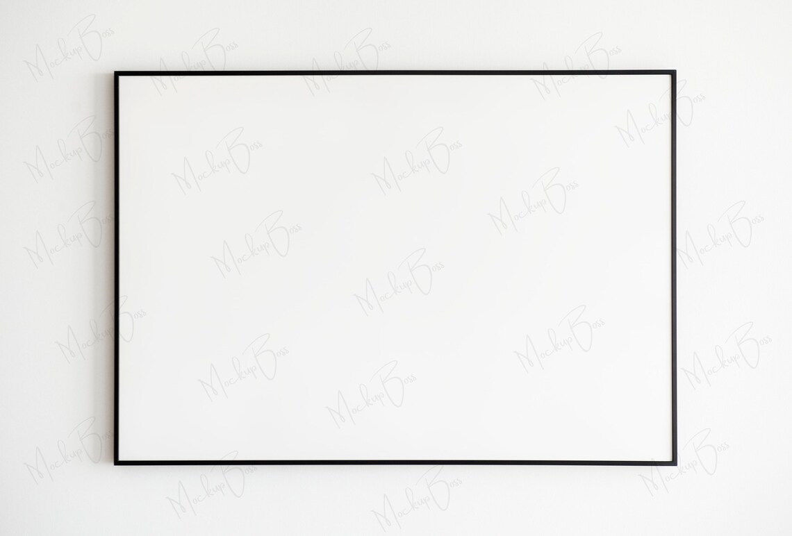 Black frame mockup Horizontal frame Mock up Styled stock | Etsy