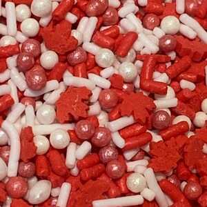 Canada Day Sprinkles 100 GRAM Red and White Sprinkles | Etsy