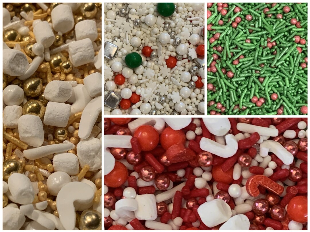 Christmas Custom Sprinkle Mixes100 Grams Bags of Sprinkles Holiday ...