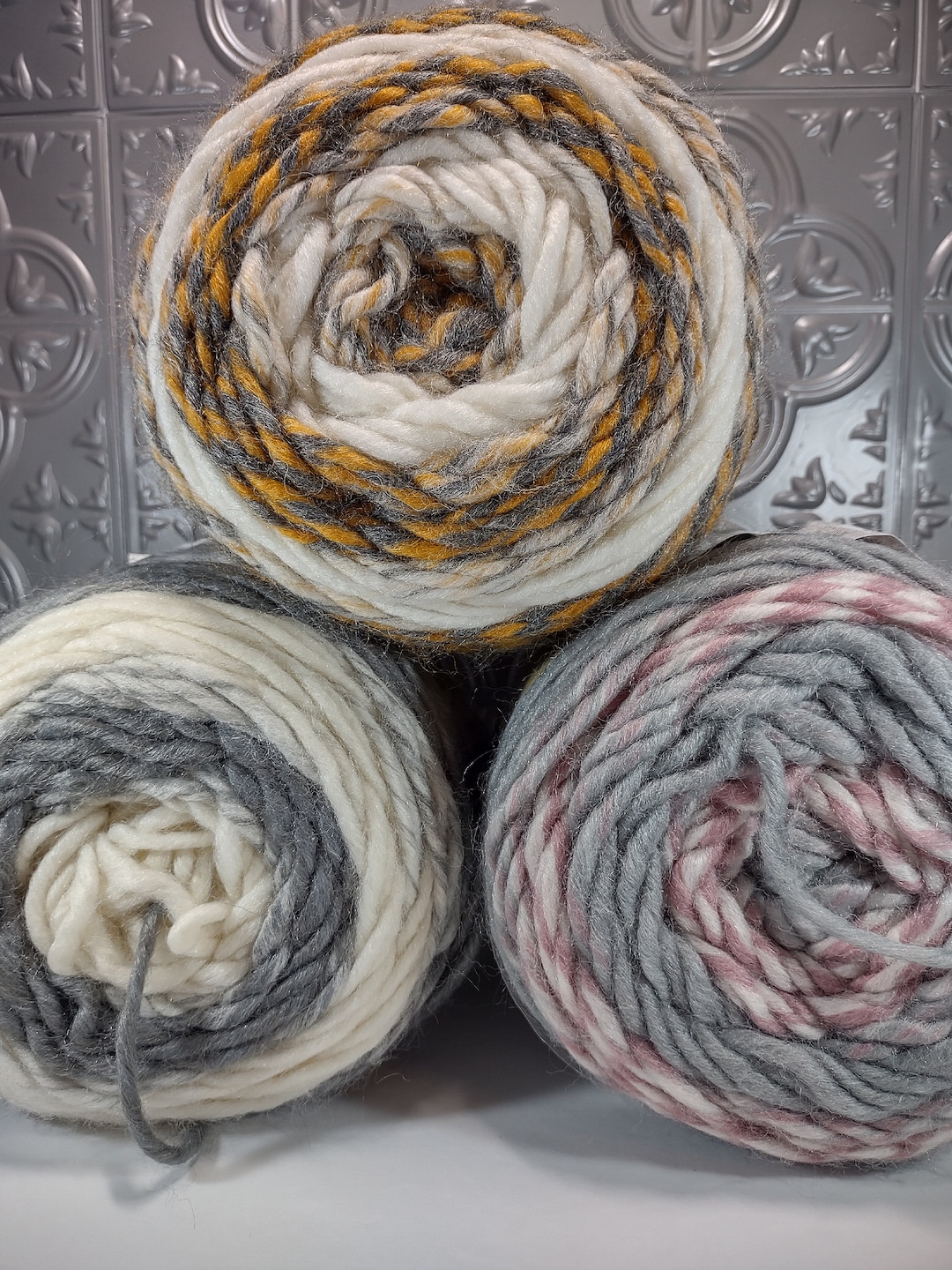 Knitting Yarn 8 Ounces 252 Yards Acrylic Wool Blend Caron Cakes Swirl ...