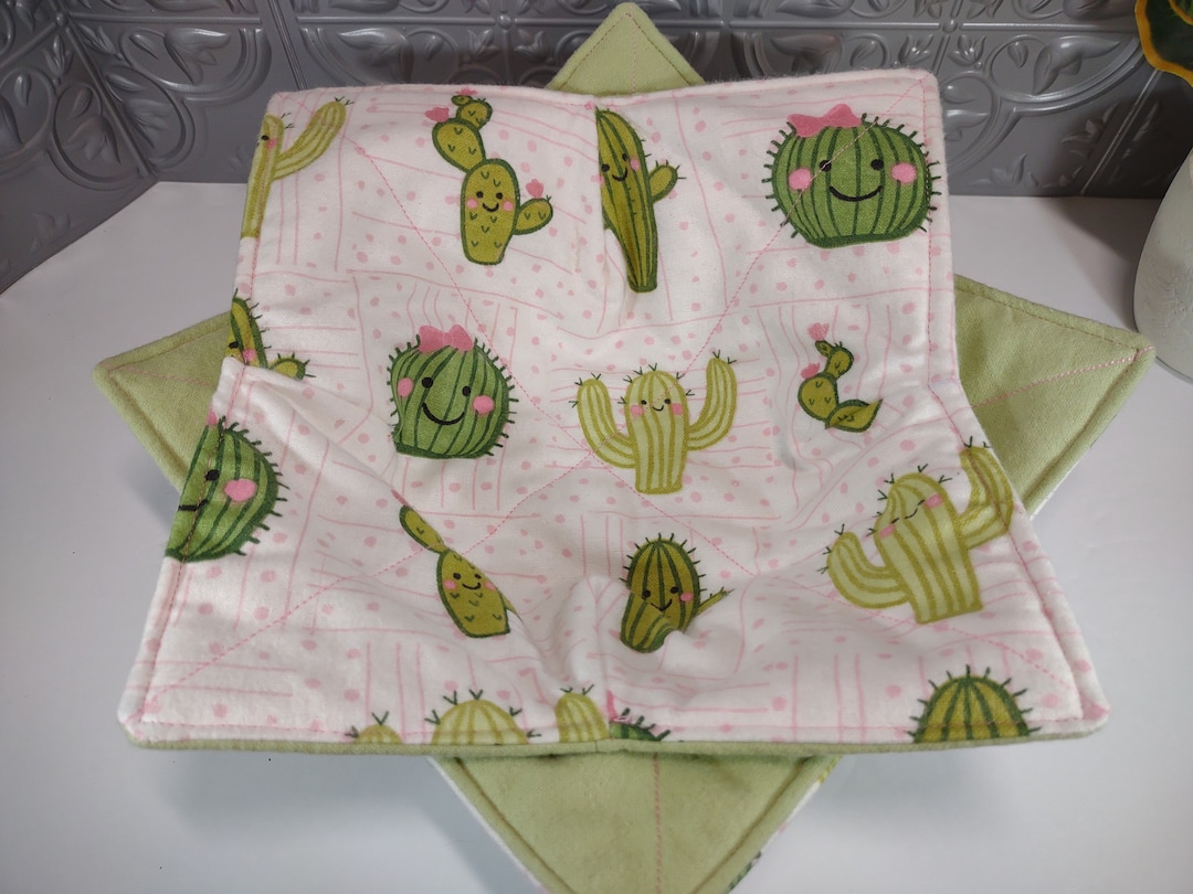 Hand Made Bowl Cozy Microwavable and Reversible Soup Bowl 100% Cotton 8 ...