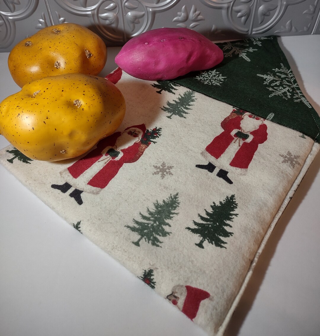 Microwavable Potato Bag Cooking Tuber Microwave Bag Christmas Patterns ...