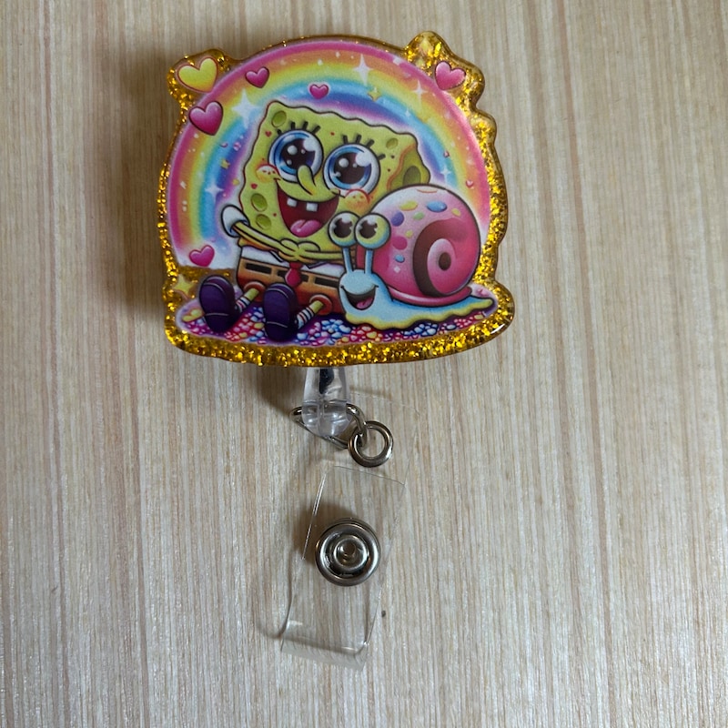 Spongebob Badge Reel - Etsy