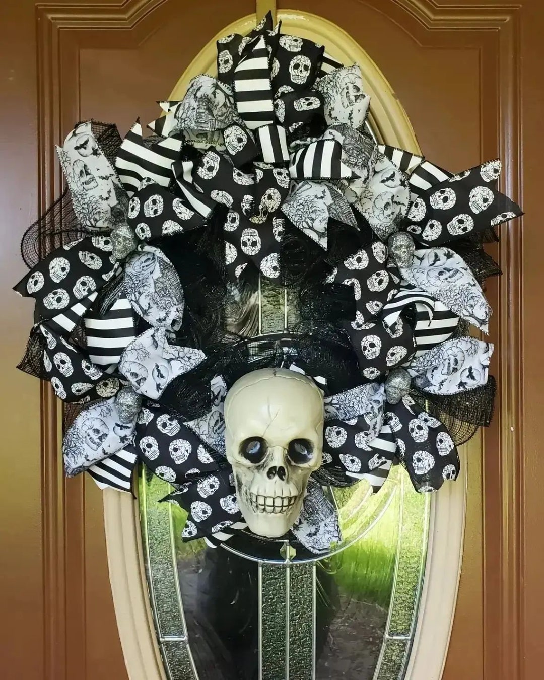 Halloween Wreath, Spooky Wreath, Spooky Skull Wreath for Your Front ...