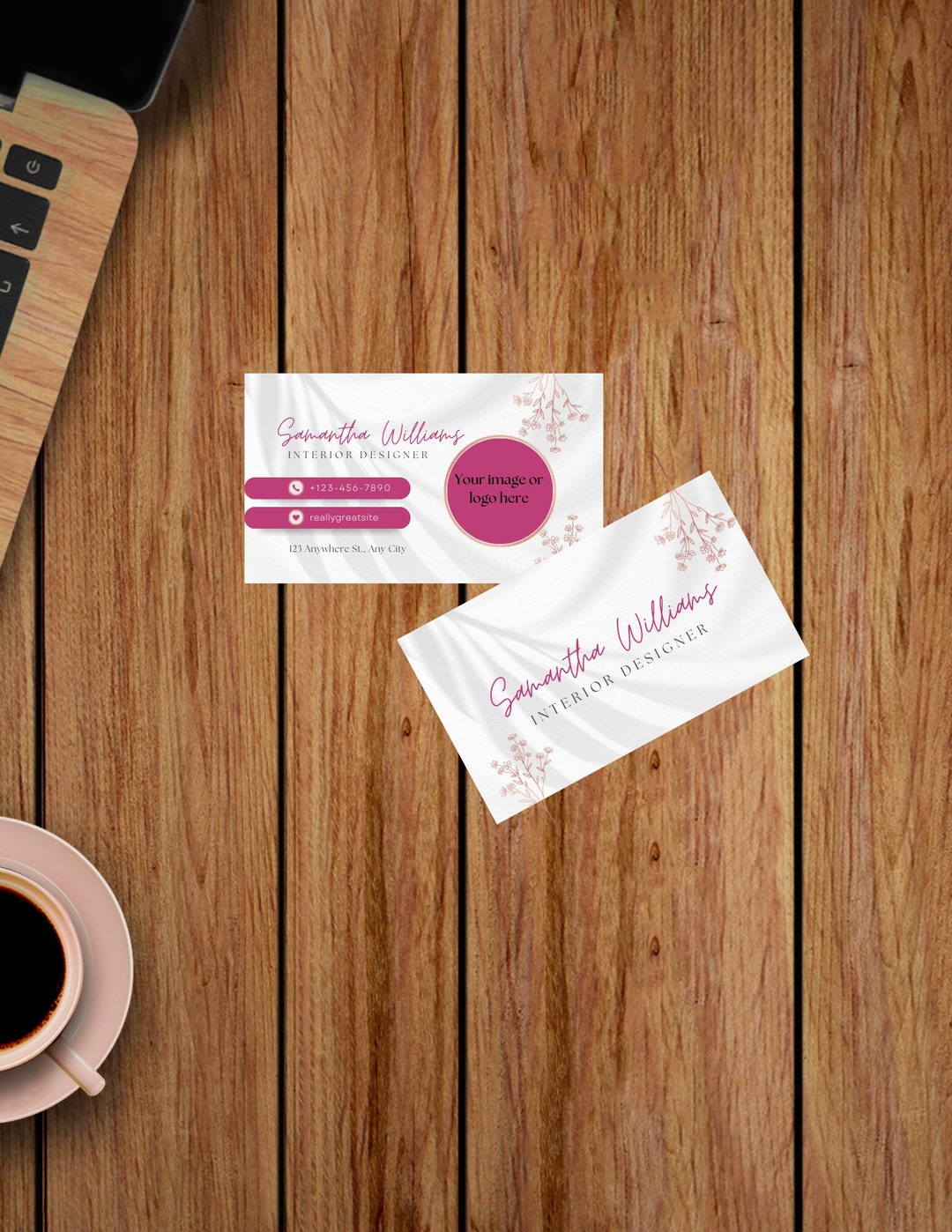 Minimalist Neutral Business Card Canva Template, Editable Business Card ...