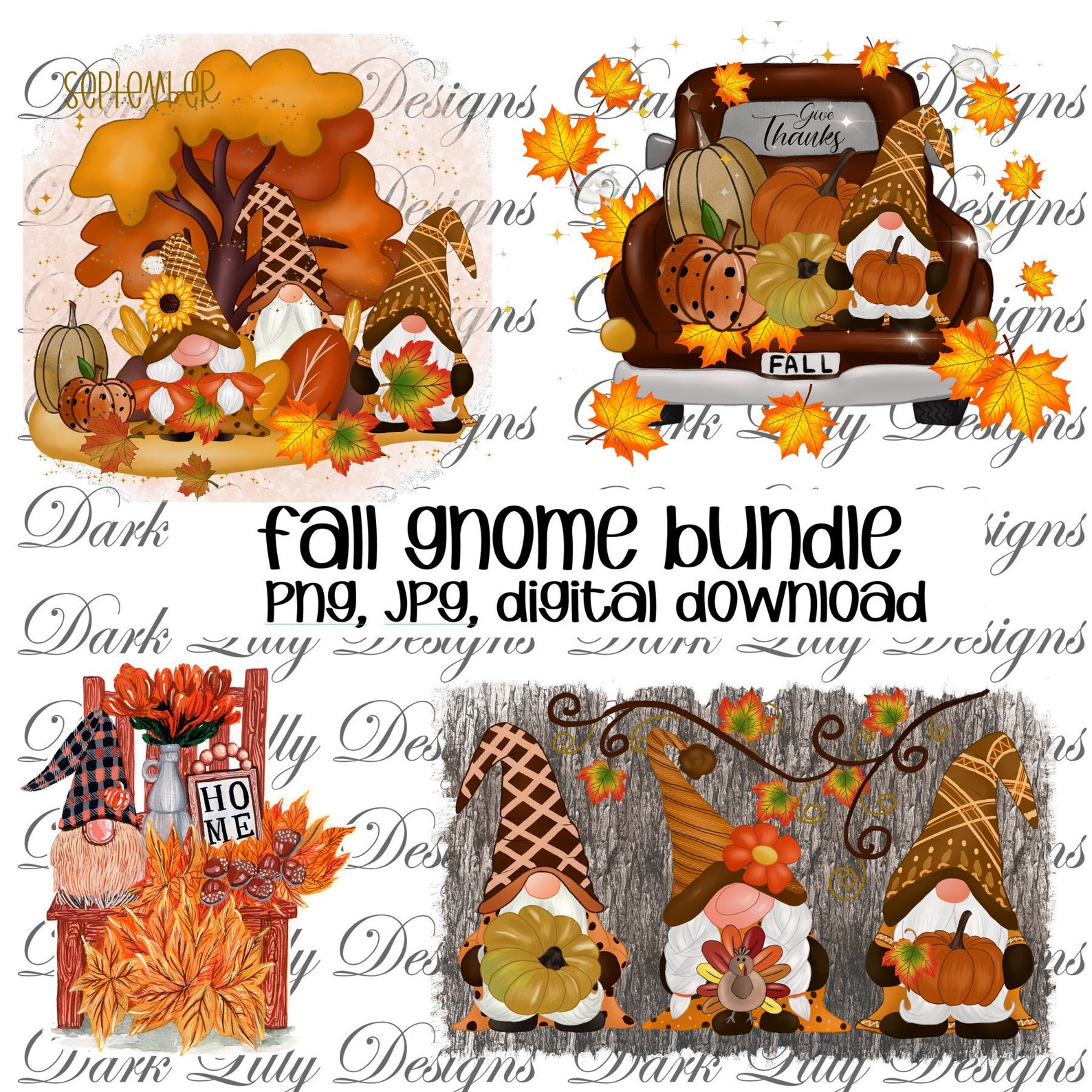 Fall Gnome Bundle Png, Fall Gnome Bundle Sublimation Design, Fall Png ...