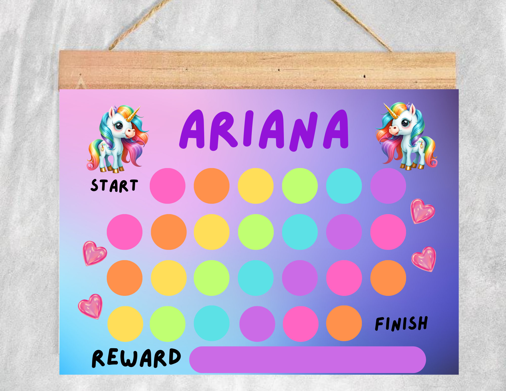 Editable Unicorn Reward Chart, Unicorn Sticker Chart, Girl Potty ...