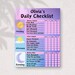 Editable Kids Chore Chart, Kids Daily Checklist Canva, Editable ...