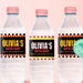 Editable Movie Night Birthday Water Bottle Label Instant - Etsy