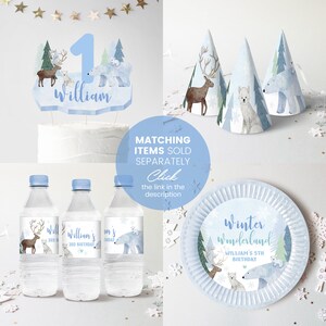 Editable Winter Wonderland Treat Bag Topper, Polar Bear Winter Theme ...