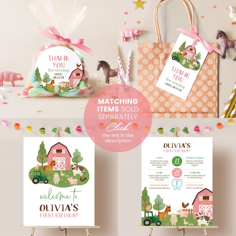 Editable Farm Animals Custom Name Birthday Banner Instant - Etsy