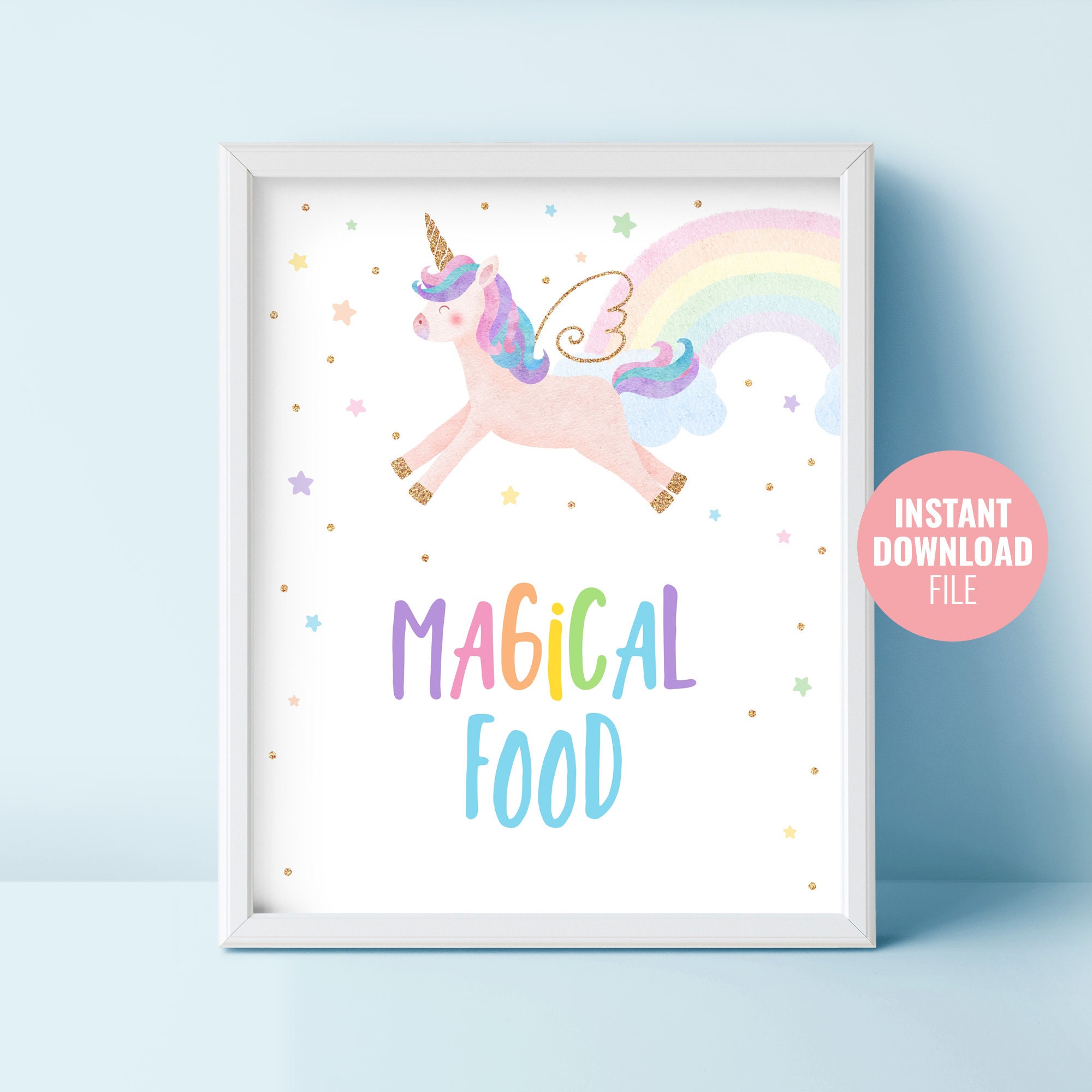 Party Décor Printable Unicorn Birthday Sign Instant Download Gold ...