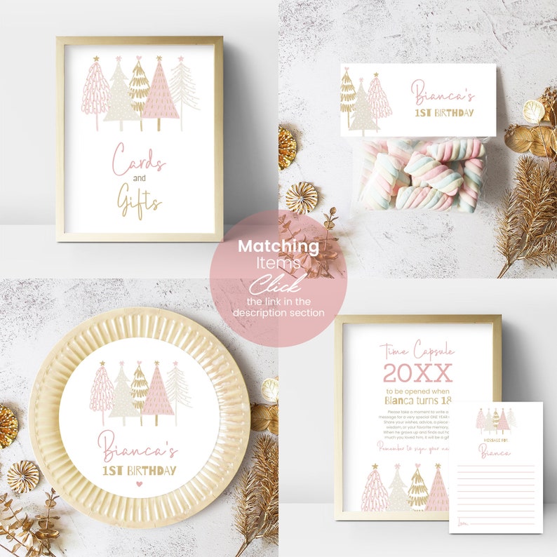 Editable Winter Wonderland Custom Banner Snow Tree Digital - Etsy