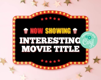 Now Showing Sign Printable - Etsy