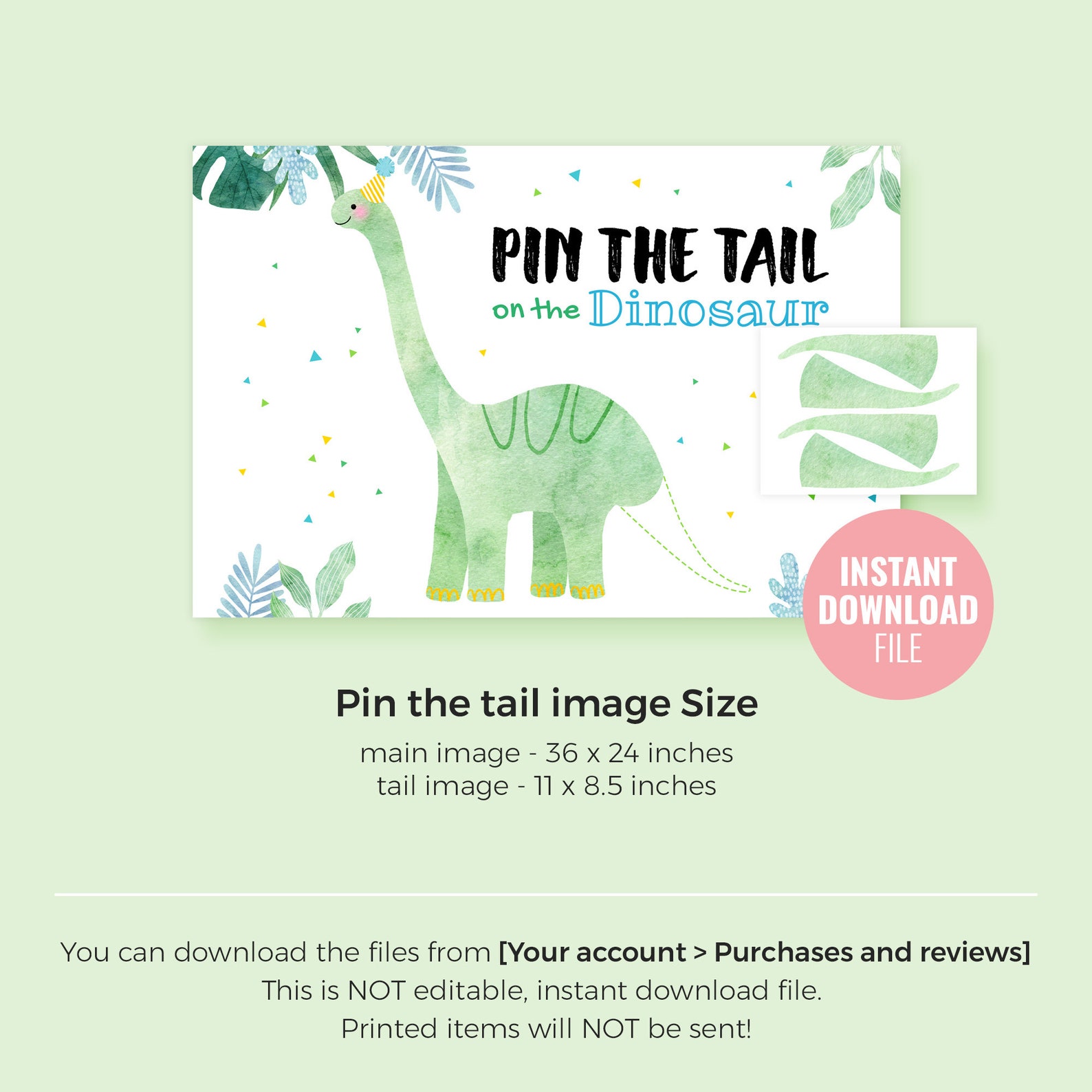 Printable Pin the Tail Birthday Party Game Instant Download - Etsy UK