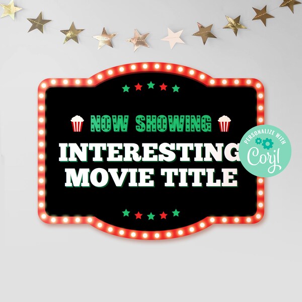 Now Showing Movie Sign - Etsy