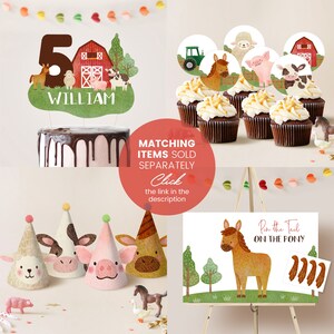 Editable Farm Animals Birthday Water Bottle Label Instant Download ...