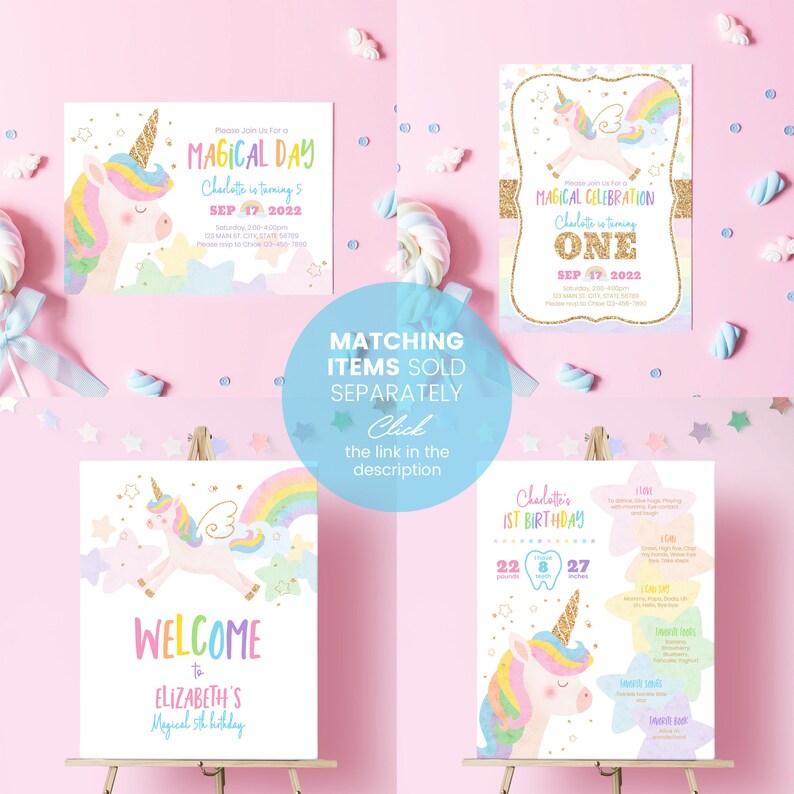 Printable Unicorn Birthday Banner Template Instant Download - Etsy
